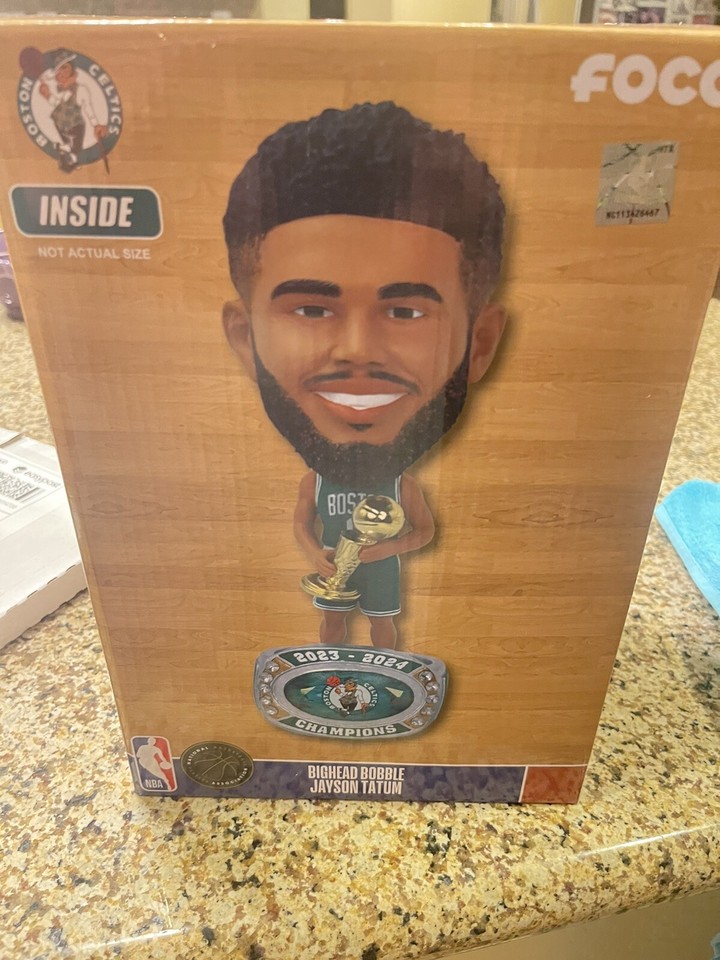Jayson Tatum 2024 NBA Champions Ring Base Big Bobble Head FOCO | eBay