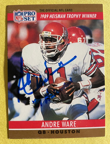 SIGNED ANDRE WARE 1990 PRO SET FOOTBALL CARD AUTOGRAPH - LIONS ...