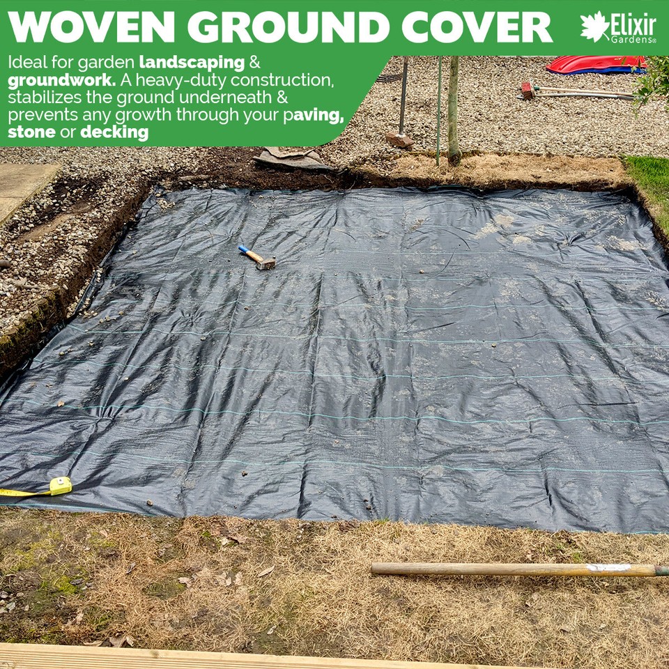 Woven Heavy Duty Ground Cover & Weed Membrane | 1m, 2m, 3m, 4m, 5m ...