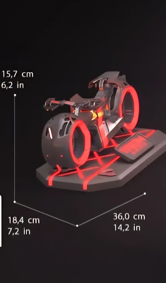 Tron Ares Light Cycle 1/8 Scale Cycle Custom 3d Model Kit With Stand ...