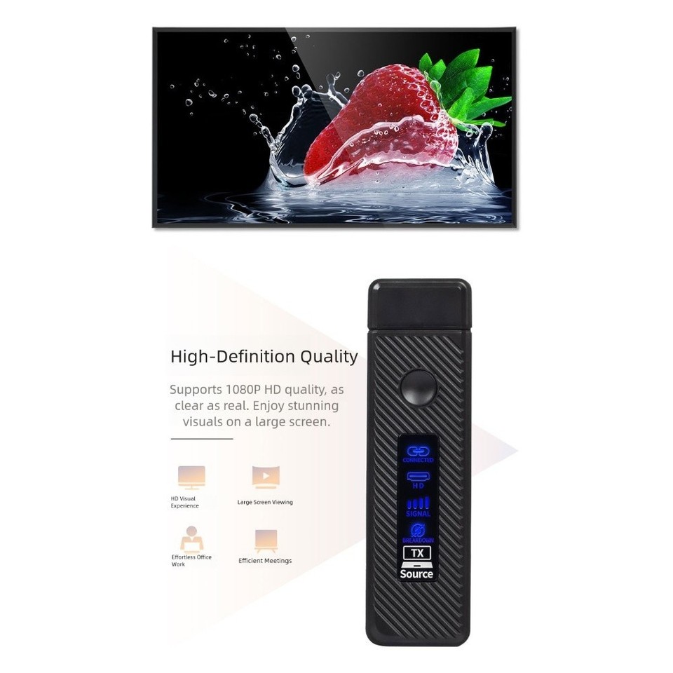 Wireless Video Audio Transmitter Receiver 1080P for PC Multimedia Setup ...