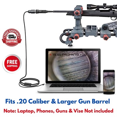 Rifle Borescope Gun Cleaning Inspection Camera Fit .20 Caliber & Larger ...