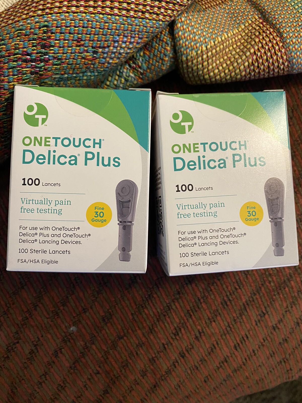 One Touch Delica Plus Lancets (2) Boxes of 100 Total=200 ST/ SEALED | eBay