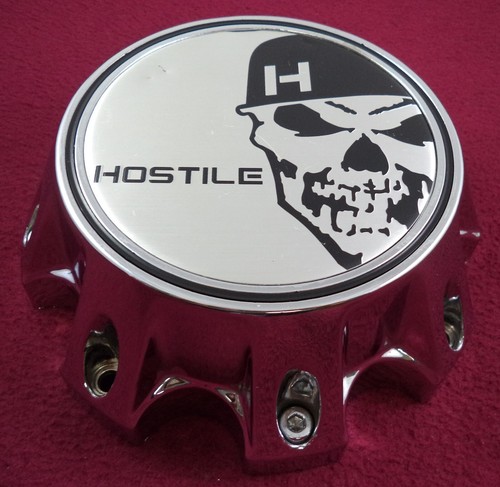 Hostile Wheels Chrome Custom Wheel Center Cap # C-8016A / HC-8003 (1 ...