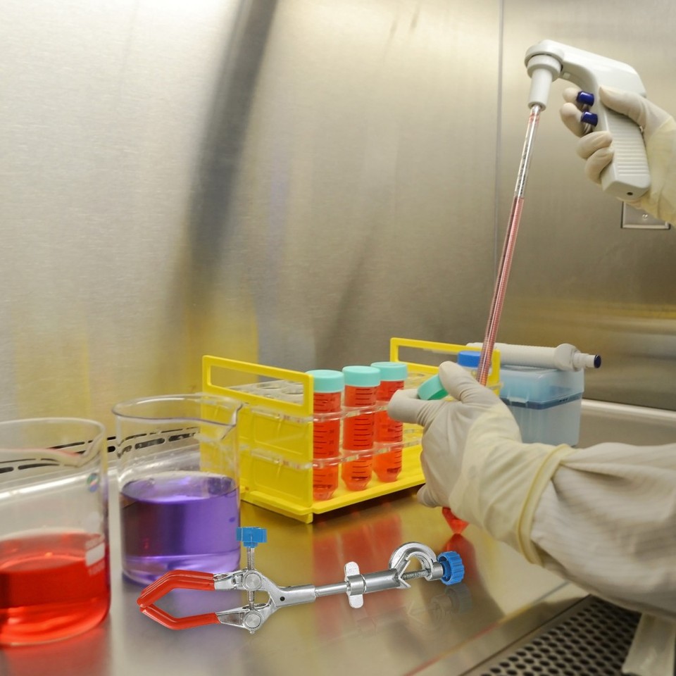 Test Tube Holder Science Experiment Clips Chemistry Flask Clamps | eBay ...