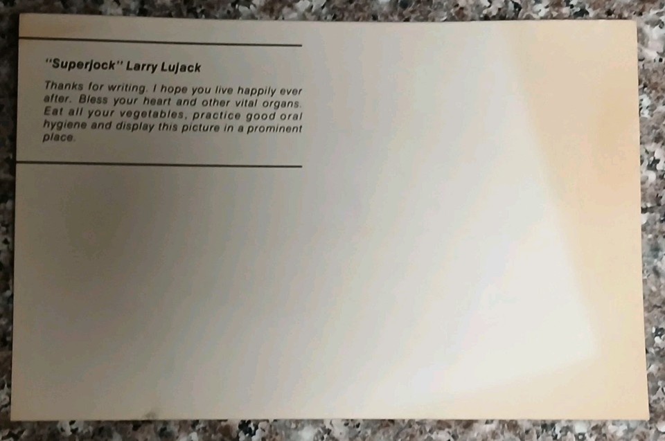 LARRY LUJACK WLS AM RADIO CHICAGO Autographed COMEDY 4x6 Postcard | eBay