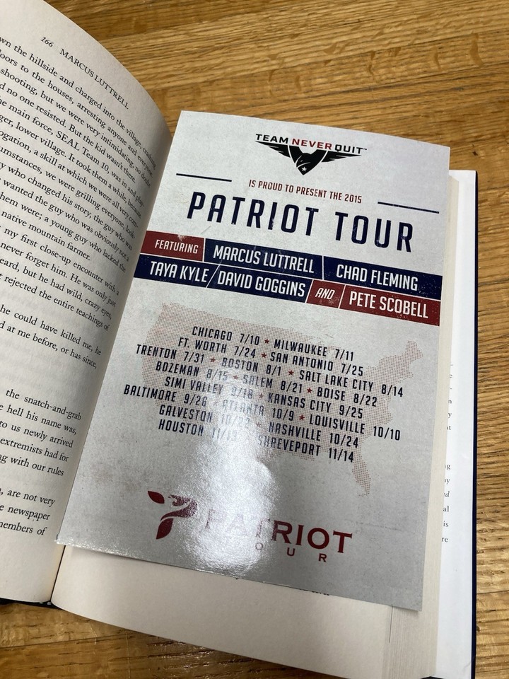 Marcus Luttrell *SIGNED* Lone Survivor Book - SEAL Team 10 - Hero - US ...