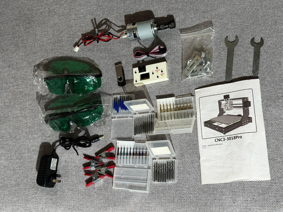 SainSmart Genmitsu 3018-PRO Desktop CNC Router Machine EXTRA BITS! | eBay