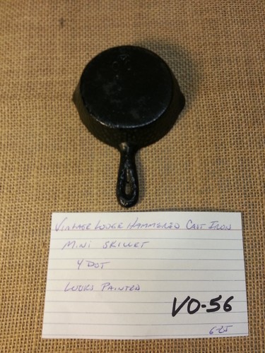 Vintage Lodge Hammered Cast Iron Mini Skillet OO 4 Dot | eBay