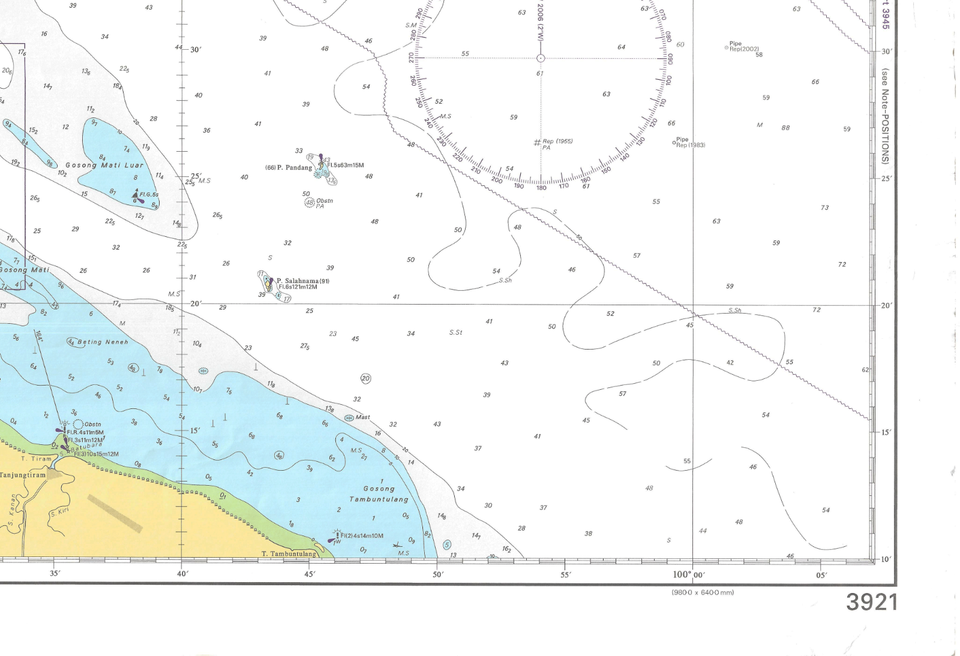 3921 Sumateru Malacca Strait Teluk Aru Kualatanjung Indonesia Chart ...