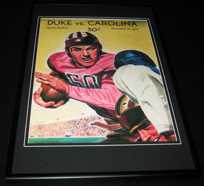 1946 North Carolina vs Duke Football Framed 10x14 Poster Official Repro ...