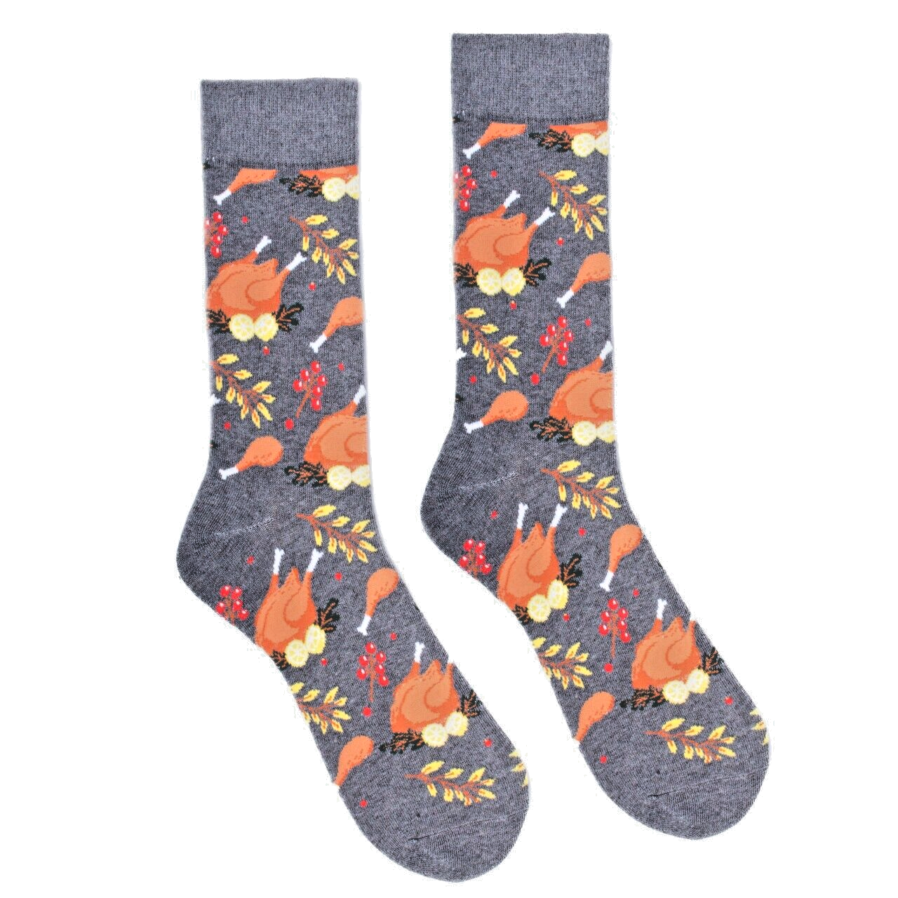 Men's Thanksgiving Socks Turkey Dinner Gift for Man Autumn Fall Novelty ...