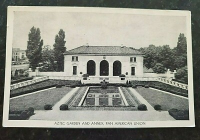 Aztec Garden and Annex Pan American Union B&W Postcard Washington D.C ...