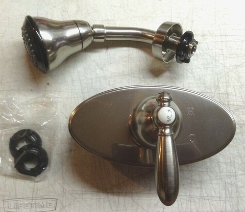 RV SHOWER ONLY FAUCET NICKEL FINISH SINGLE LEVER w/ HEAD U ...