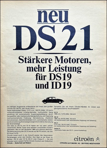 Citroen DS 21 DS 19 ID 19 , originale Werbung aus 1965 | eBay