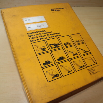 DEMAG H65 Crawler Excavator Spare Parts Manual book catalog trackhoe ...