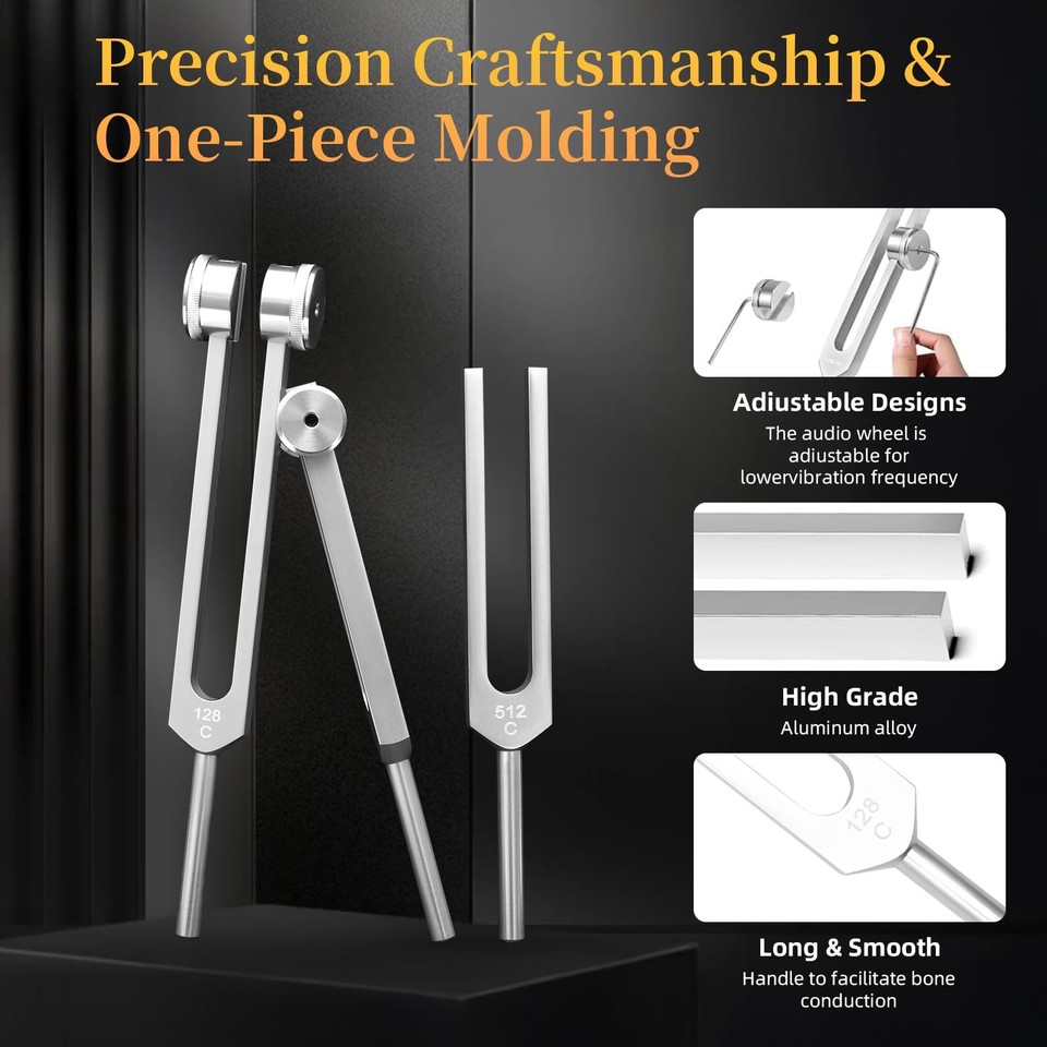 Tuning Forks for Healing Instrument (128Hz, 256Hz, 512Hz) - Tuning Fork ...