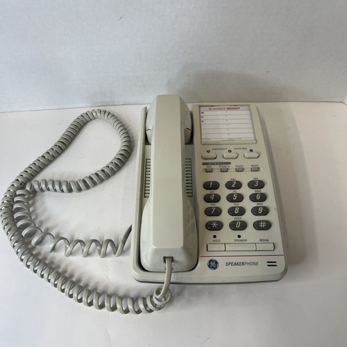 GE 2-9320B Speakerphone Landline Corded Phone 12 Number Memory Tested ...