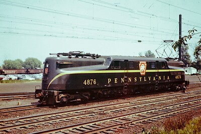 Pennsylvania Railroad PRR GG1 No. 4876 at South Amboy, NJ. 1950's 5 x 7 ...