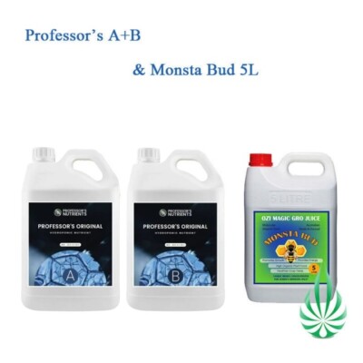 Hydroponics Nutrient Growing Professor's Original A&B Plus Monsta Bud ...