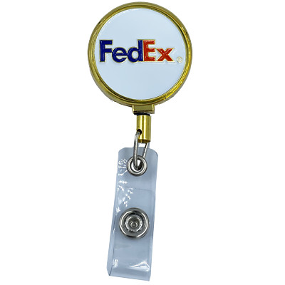 BL10-013 FedEx Metal ID Reel retractable Card Holder | eBay