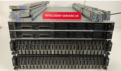 Dell PowerVault MD3820i 92TB SSD 10GB iSCSI 2x R640 Gold 56-Core 1TB ...