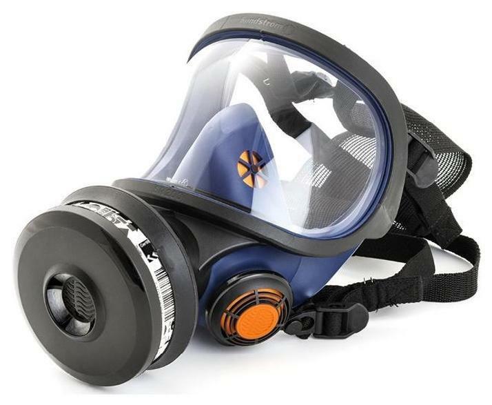 Sundstrom SR 200 Full Face Silicone Mask Respirator With PC Visor Spray ...