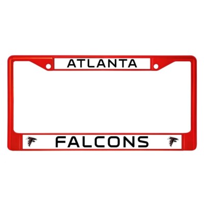 Atlanta Falcons Red Colored Chrome Metal License Plate Frame | eBay
