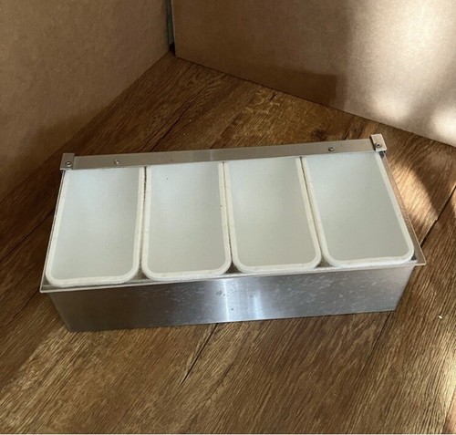 Vintage Condiment Server. Restaurant Style Metal and Plexiglass Flip ...