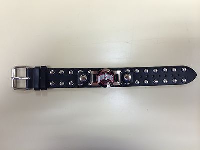 The Ohio State University Buckeyes Wristband Bracelet Leather Studded ...