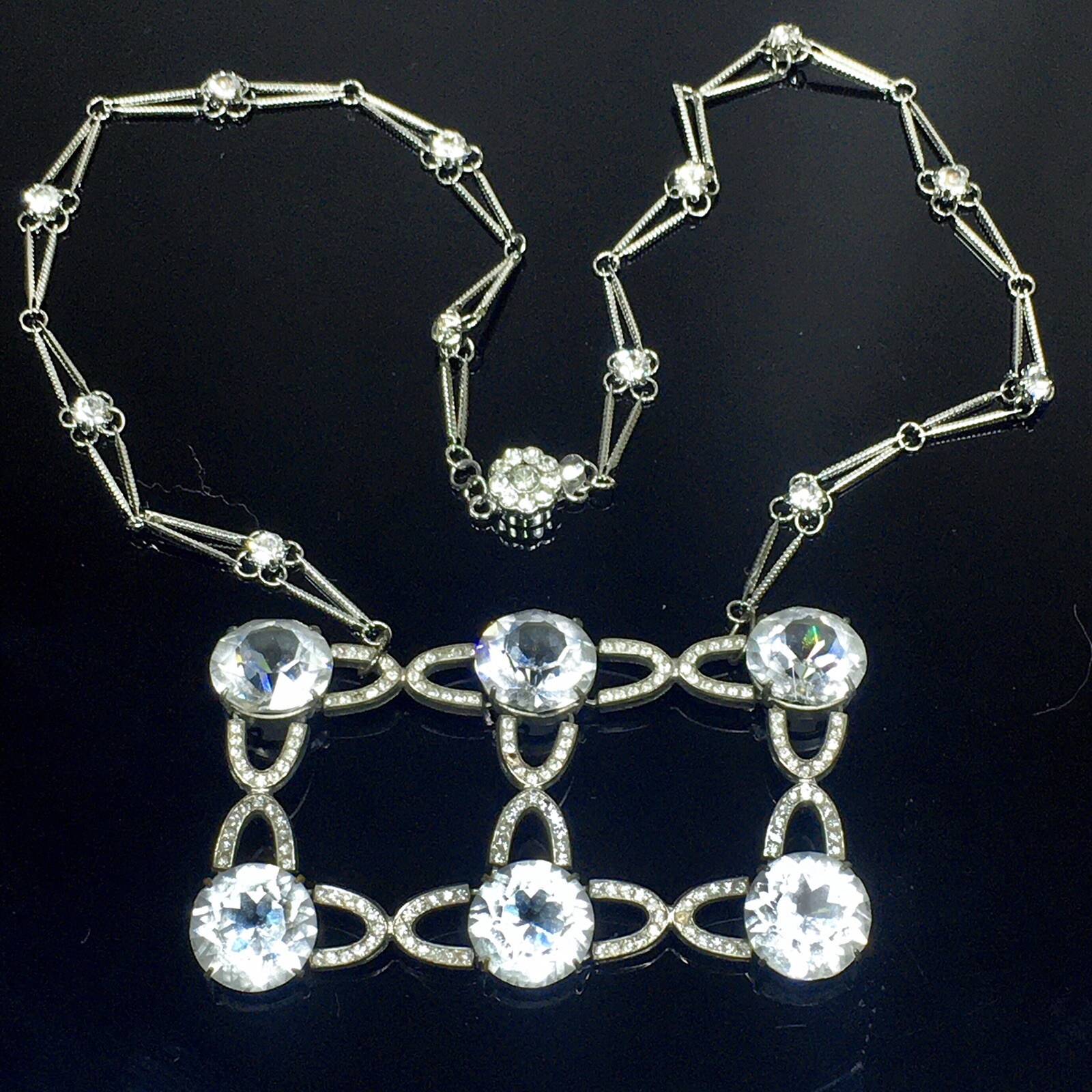 Sparkly Open Back Rhinestones Pendant on Rhinestone Chain, Valentine’s ...