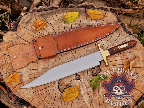 Coffin Handle Handmade 5160 Spring Steel James Bowie No.1 Guardless ...