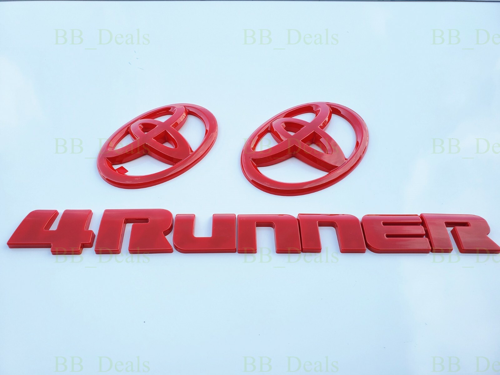 3PCS Set Overlay Red Black 4Runner Emblem Badge Fit For 2014-2022 ...