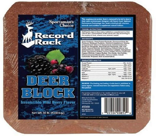 Sportsmans Choice Record Rack Deer Block With Wild Berry Flavor 30 lbs ...