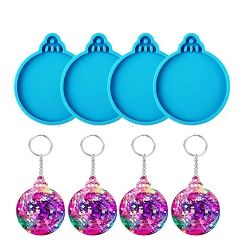 Keychain Making Epoxy Resin Molds Round Shape Pendant Pendant Molds | eBay