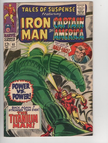 Tales of Suspense #93 VG/FN Gene Colan Jack Kirby MODOK AIM Half-Face ...