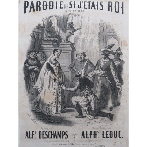 LEDUC Alphonse Parodie de Si j'étais Roi A. Adam Chant Piano 1853 | eBay