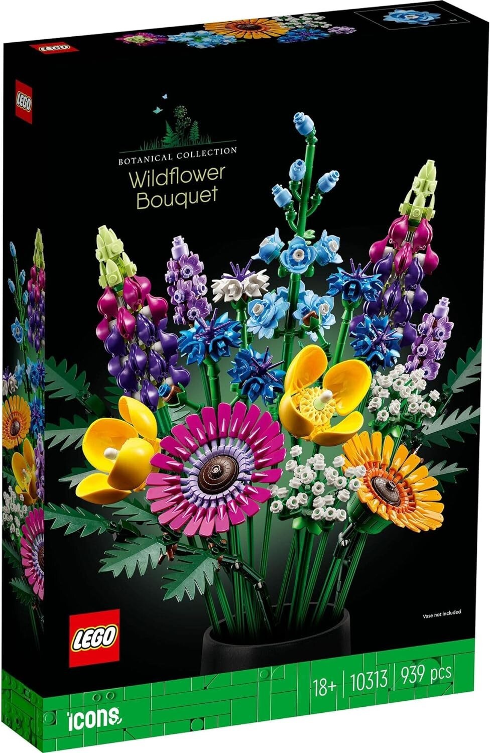 LEGO Wildflower Bouquet 10313 Building Kit 939 Pieces Flower Interior ...