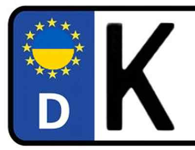 2x Kennzeichen Aufkleber UKRAINE, Ukraina, Ukrania Nummerschild Sticker ...