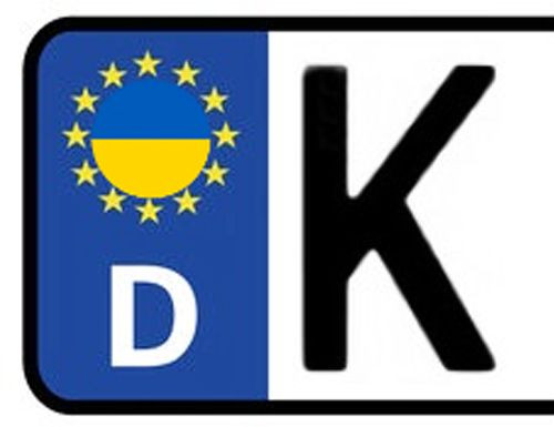 2x Kennzeichen Aufkleber UKRAINE, Ukraina, Ukrania Nummerschild Sticker ...