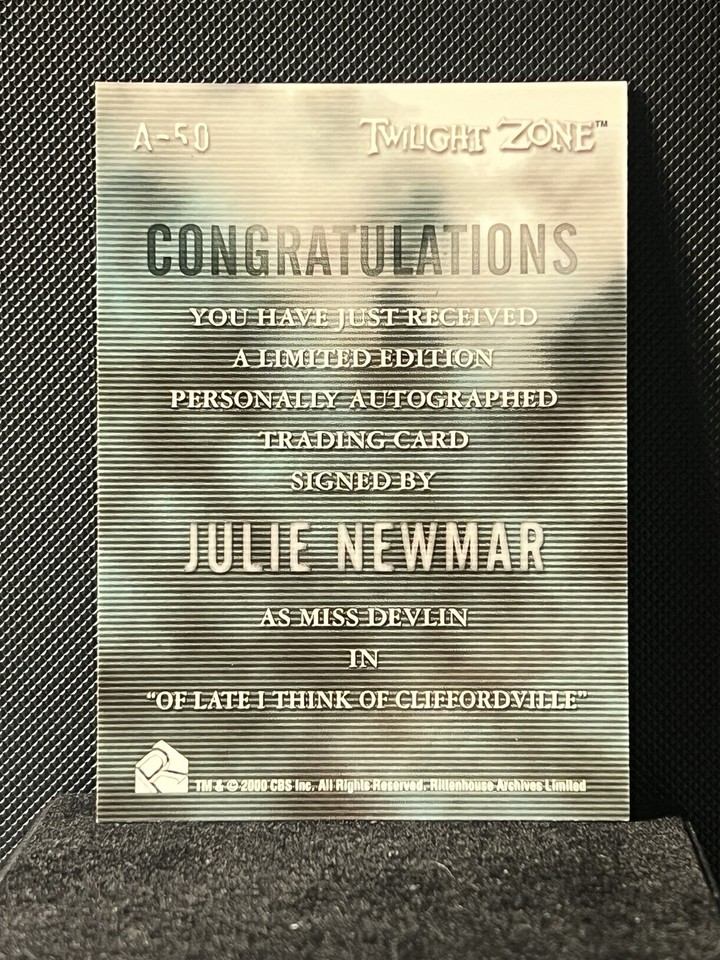 2002 RITTENHOUSE TWILIGHT ZONE SERIES 3 A50 JULIE NEWMAR AS MISS DEVLIN ...