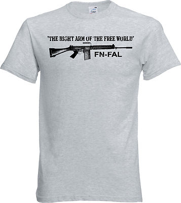 FN FAL T Shirt The Right Arm of the Free World Rhodesian Camo Selous ...