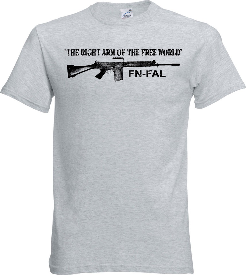 FULL COLOR FN FAL T Shirt The Right Arm of the Free World Rhodesian ...
