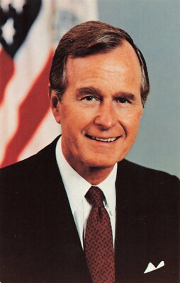 Postcard George HW Bush 41st President United States | eBay