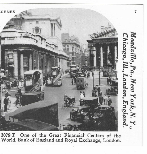 Bank of England And Royal Exchange, London, 1978 Reproduction ...
