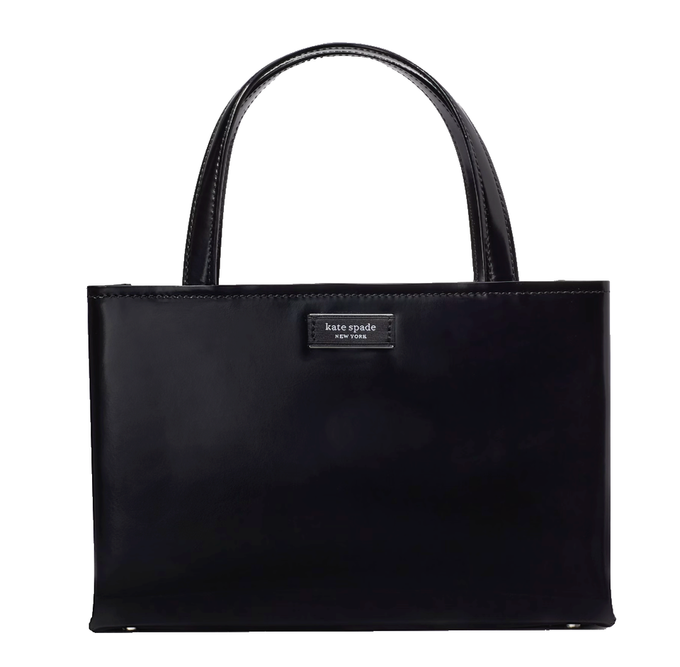 New Kate Spade Sam Icon Spazzolato Leather Small Tote Black | eBay