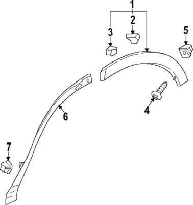 Genuine Honda Wheel Opening Molding 74453-3A0-A00 | eBay