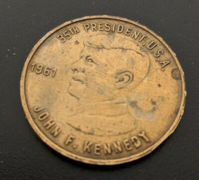 RARE JFK 35th President Commemorative Coin Medal with Etched Kennedy ...