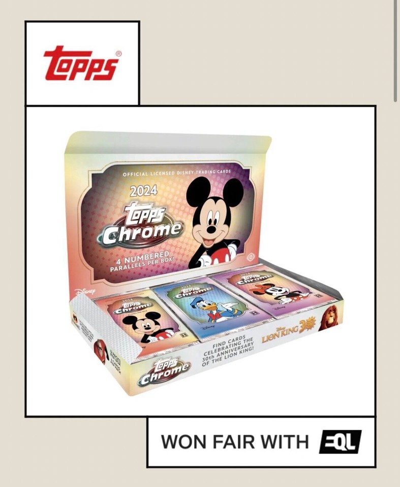 Topps Chrome Disney Trading Card Box 2024 | eBay