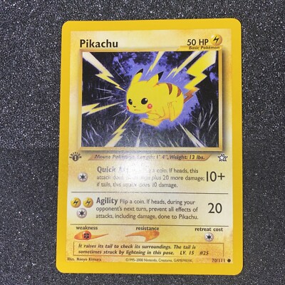 Pokémon TCG, Pikachu, Neo Genesis #70, Regular, 1st Edition | eBay